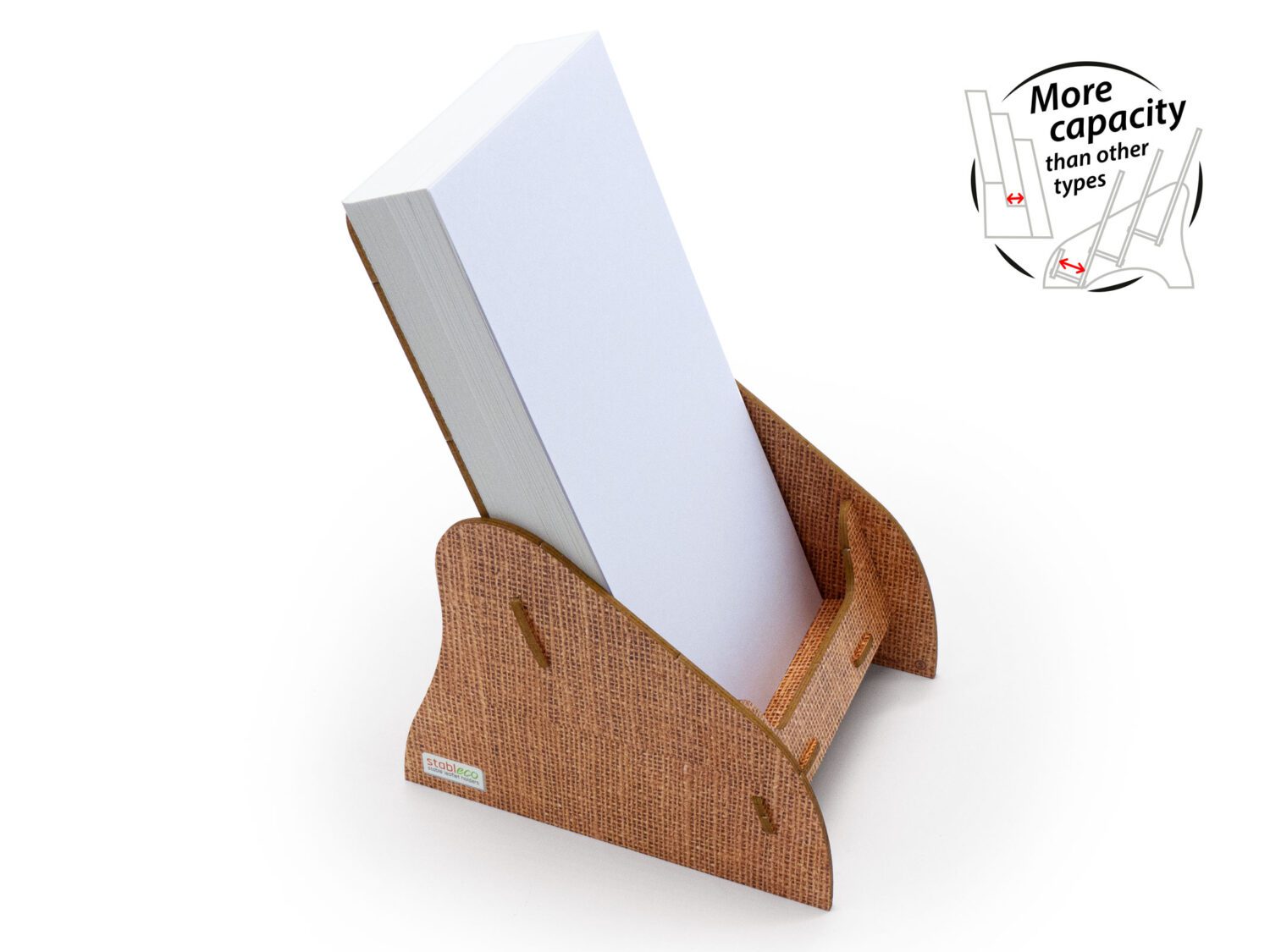 stableco – Flyerständer Flyer DIN Lang Hochformat – 1 Fach – familia Shop